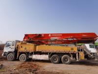 China Orange Semi-Dry Shotcrete Type 42m Concrete Boom Beton Pumper Machine Used Concrete Pump for sale