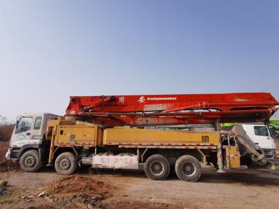 China Orange Semi-Dry Shotcrete Type 42m Concrete Boom Beton Pumper Machine Used Concrete Pump for sale