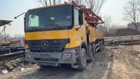 China Used Concrete Pump on Benz Chassis with Good Condition Feeding Height 1400mm Promotion for sale