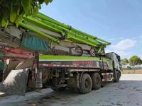 China 240m 178 Green Zoomlion 49m Used Truck Mounted Concrete Pump with Mercedes Benz Chassis for sale