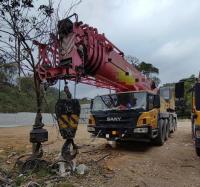 China 80 Ton Mobile Crane for Construction Equipment from Sy Heavy Industry in Yellow and Red for sale