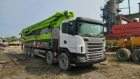 China 63m Used Concrete Pump Construction Machinery Renovated 2014 Zoomlion Cylinder Type for sale