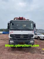 China Used 2013 Putzmeister 56m Concrete Pump Placing Boom on Benz Chassis for Stable Job Site for sale