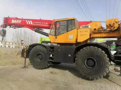China SRC550 Off-Road Crane with Maximum Lifting Capacity of 55 Tons in Yellow and Red for sale