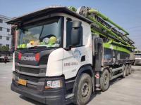 China 2021 Zoomlion 67m Concrete Pump Truck with Semi-Dry Shotcrete and Truck Mounted Mixer for sale
