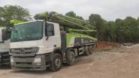 China Zoomlion 56m Semi-Dry Shotcrete Concrete Pump Truck for Shotcreting on Mercedes-Benz for sale