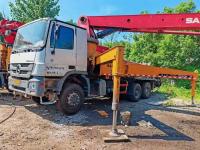 China 2013 37m Concrete Pump Truck on 3 Axles Semi-Dry Shotcrete Type with 4 Section Boom for sale