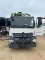 China Green Zoomlion 59m Used Concrete Pump Truck with Mercedes Benz Chassis Concrete Boom Pump for sale