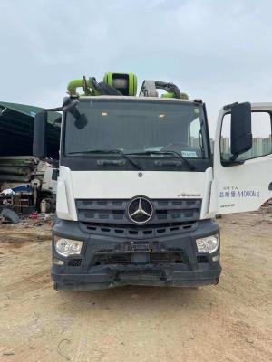 China Green Zoomlion 59m Used Concrete Pump Truck with Mercedes Benz Chassis Concrete Boom Pump for sale