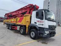 China 62M Concrete Pump with Mercedes-Benz Truck Concrete Boom Pump High Productivity 180m2 for sale