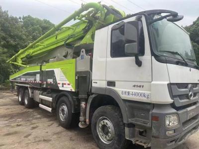 China 2019 Zoomlion 56m Concrete Pump Truck with Mercedes Benz Chassis Orange Concrete Boom Pump for sale