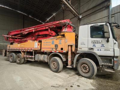 China Zoomlion Concrete Pump Trucks 2014 Year Elephant Stock Truck with 46m Max Boom Length for sale