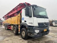 China 56 Meter Sy Mercedes Benz Chassis Used Concrete Pump Truck from with 4 Boom Sections for sale