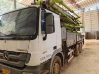 China Company Inventory Red 49 Meters Mercedes Chassis Concrete Pump Truck with 3458 Pump Hours for sale