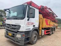 China Concrete Pump Truck 52 Meters Installed Mercedes Chassis Semi-Dry Shotcrete Type Good for sale