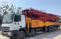 China Used Concrete Pump Trucks 62m Mounted On Mercedes Chassis For High Rise Construction for sale