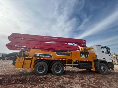 China 36m Pusmeister Mobile Concrete Pump Truck With 3 Boom Sections In Used Refurbished Condition for sale