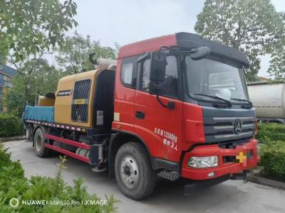 China Used Mini Concrete Line Pump Truck with 2 Boom Sections - Diesel/Electric Hydraulic Trailer-Mounted Cement Transfer Pump for sale