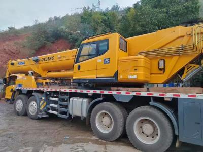 China XC MG Hot Selling Model Mobile Crane 75 Tons 4 Shafts Included Red and Yellow Design for sale