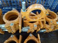 China Concrete Pump Truck Pipe Clamp Yellow and Red Tube Clamp for High Pressure and Wear Resistance Accessories for sale