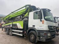 China Used 2018 Mercedes-Benz Chassis 49m Concrete Pump Truck Semi-Dry Shotcrete Type Maximum Cloth Height 48.7M for sale