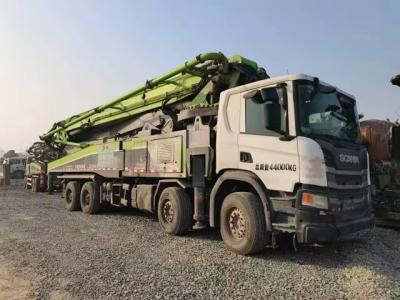 China Special Zoomlion Concrete Pump Truck 56M Maximum Cloth Height Scania Chassis 8x4 Drive Mode for sale