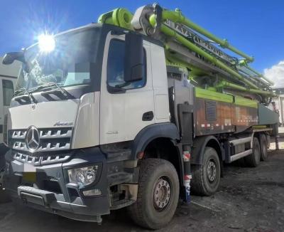China Zoomlion concrete pump truck with 59-meter long boom is equipped with Mercedes-Benz chassis for sale
