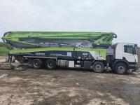 China 2017 Zoomlion 56m Truck-Mounted Concrete Pump For Sale Scania Chassis 8x4 Drive Mode for sale