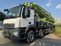 China Used 2021 Zoomlion 59m Concrete Pump Truck Mercedes-Benz Chassis Euro 5 Refurbished for sale