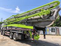 China Used 2021 Zoomlion 59m Concrete Pump Truck Mercedes-Benz Chassis Euro 5 Refurbished for sale