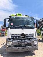 China Used 2021 Zoomlion 59m Concrete Pump Truck Mercedes-Benz Chassis Euro 5 Refurbished for sale