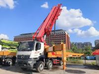 China Used 2021 SANY 62M Concrete Pump Truck Mercedes Chassis Excellent Value for sale