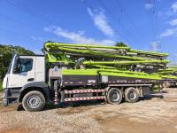 China Used 2021 Zoomlion 52m Concrete Pump Truck Mercedes-Benz Chassis Euro 5 for sale