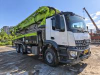 China Used 2021 Zoomlion 52m Concrete Pump Truck Mercedes-Benz Chassis Euro 5 for sale