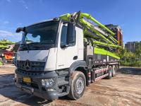 China Used 2021 Zoomlion 52m Concrete Pump Truck Mercedes-Benz Chassis Euro 5 for sale