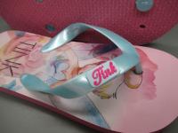 China OEM Design Cartoon Childrens Beach Flip Flops Summer Slippers With EVA Wavy Rebound Sole for sale