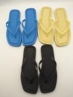 China EVA Material Womens Summer Flip Flops Square Toe Burn Out Sock Sandals for sale