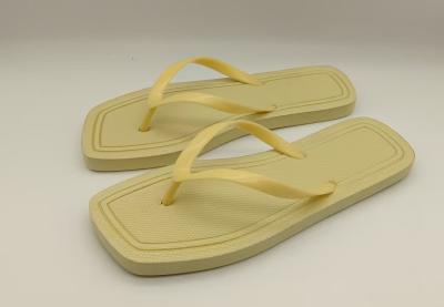China EVA Material Womens Summer Flip Flops Square Toe Burn Out Sock Sandals for sale