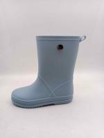 China Fashionable Matt Finished Boys Rain Boots Kids PVC Wellington Boots With Back Loop for sale