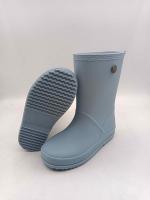 China Fashionable Matt Finished Boys Rain Boots Kids PVC Wellington Boots With Back Loop for sale