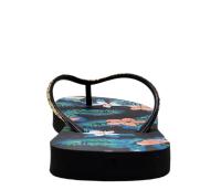 China Glitter Uppers Floral Print Women's Flip Flops Shoes Sandals OEM Brand for sale