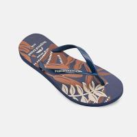 China Lightweight Palm Leaves Print Flip Flop Sandals Womens Custom Logo for sale
