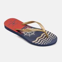 China OEM Logo Naval Print Summer Flip Flops Women Beach Sandals Non Slip for sale