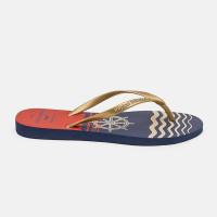 China OEM Logo Naval Print Summer Flip Flops Women Beach Sandals Non Slip for sale
