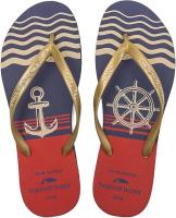 China OEM Logo Naval Print Summer Flip Flops Women Beach Sandals Non Slip for sale