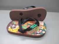 China OEM PE EVA Kids Character Flip Flops Sandals Open Toe Style Anti Slip Design for sale