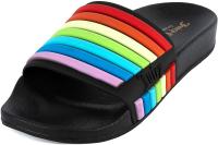 China EVA Rubber Soles Women's Slides Rubber Band Flat Sandals Slip On for sale