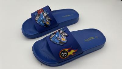 China EVA Sole Kids Pool Slides Sandals Mattel Character Anti Slip With Nature Rubber Upper for sale