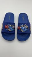 China EVA Sole Kids Pool Slides Sandals Mattel Character Anti Slip With Nature Rubber Upper for sale