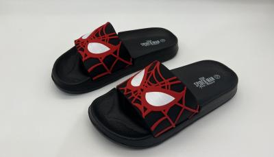 China Kids Slides Pool Mule Sandals Spider Man Summer Sandals Customized Logo for sale